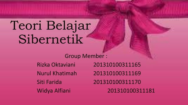 Teori Belajar Sibernetik | PPTX