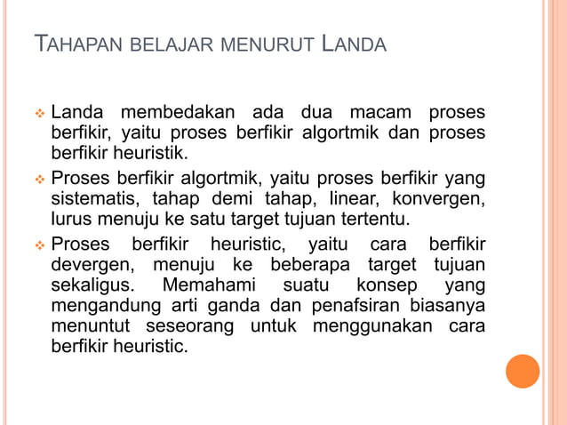 Ppt teori belajar sibernetik | PPTX