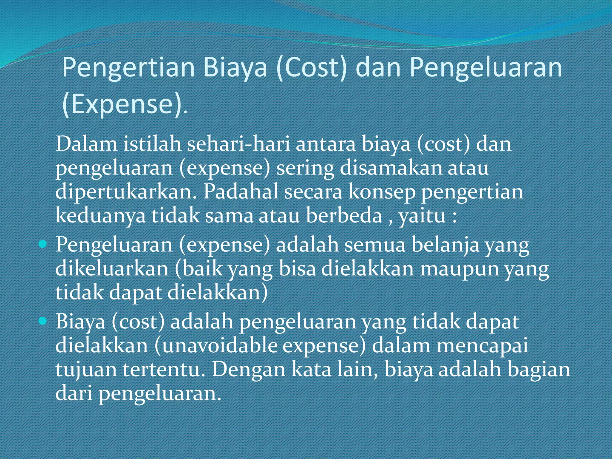 Ppt teori biaya | PPTX