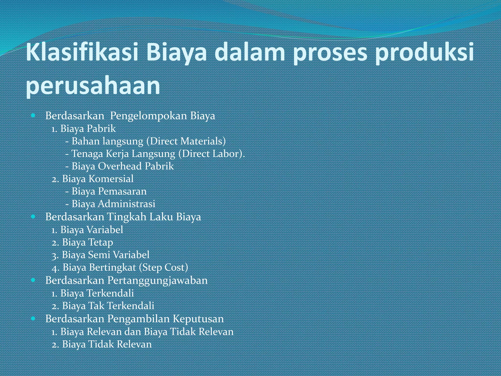Ppt teori biaya | PPTX