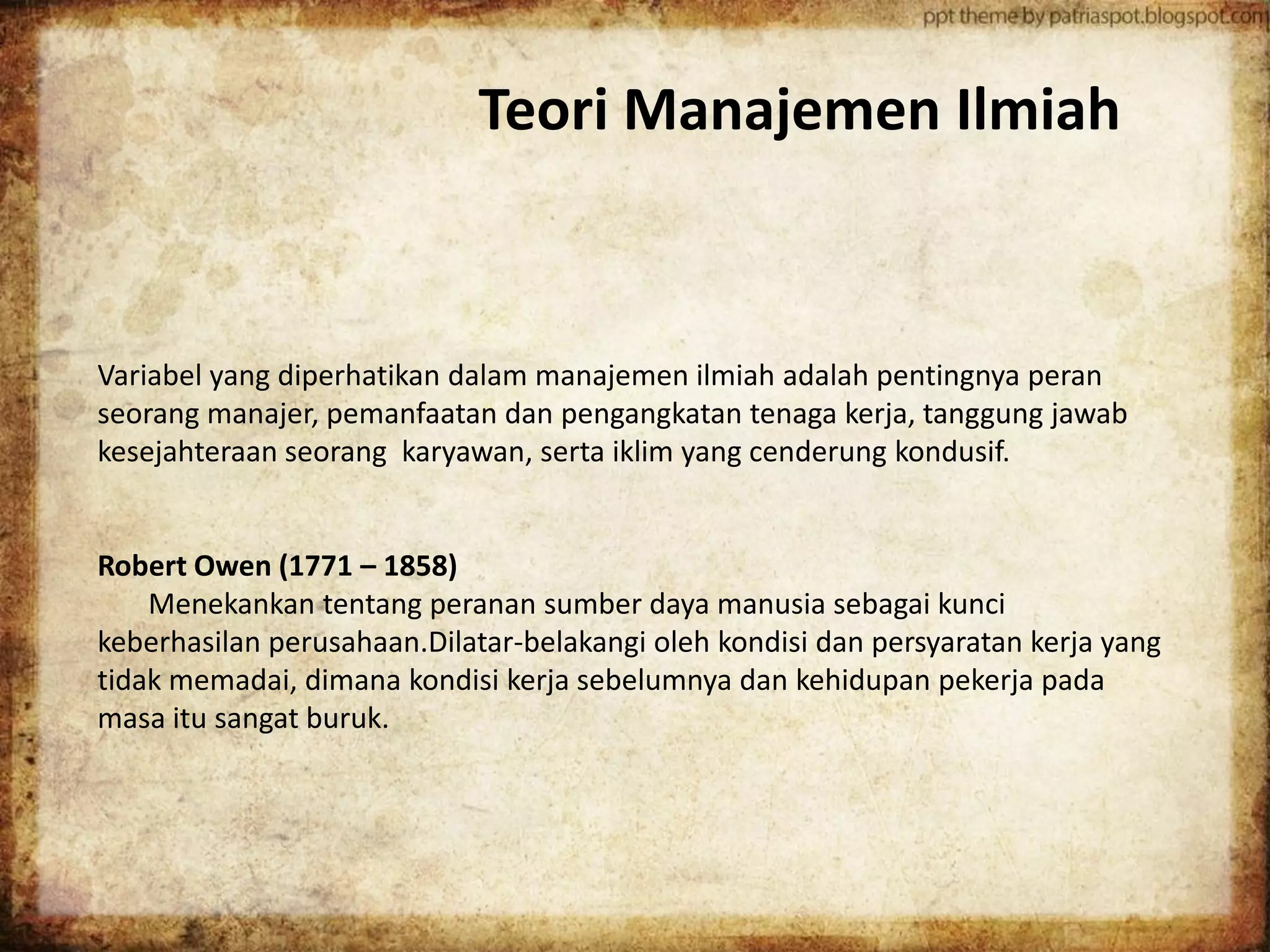Ppt teori organisasi | PPTX