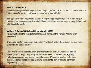 Ppt teori organisasi | PPTX