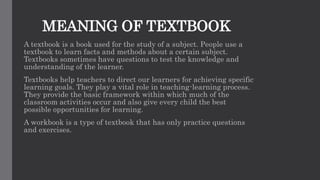 Textbook and Reference book ppt | PPTX