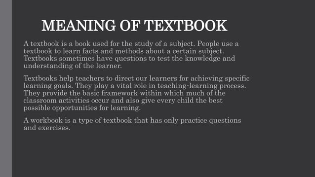 Textbook and Reference book ppt | PPTX
