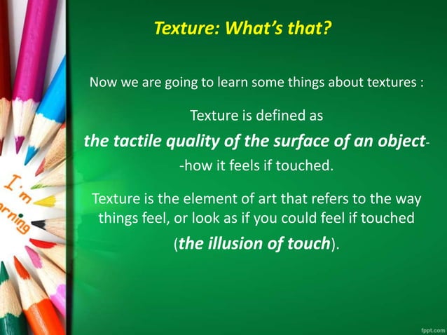 Some basic ideas about texture | PPTX