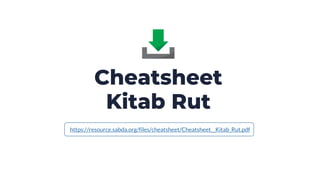 Bahan Referensi Memimpin Grup Bedah Kitab Rut | PPT