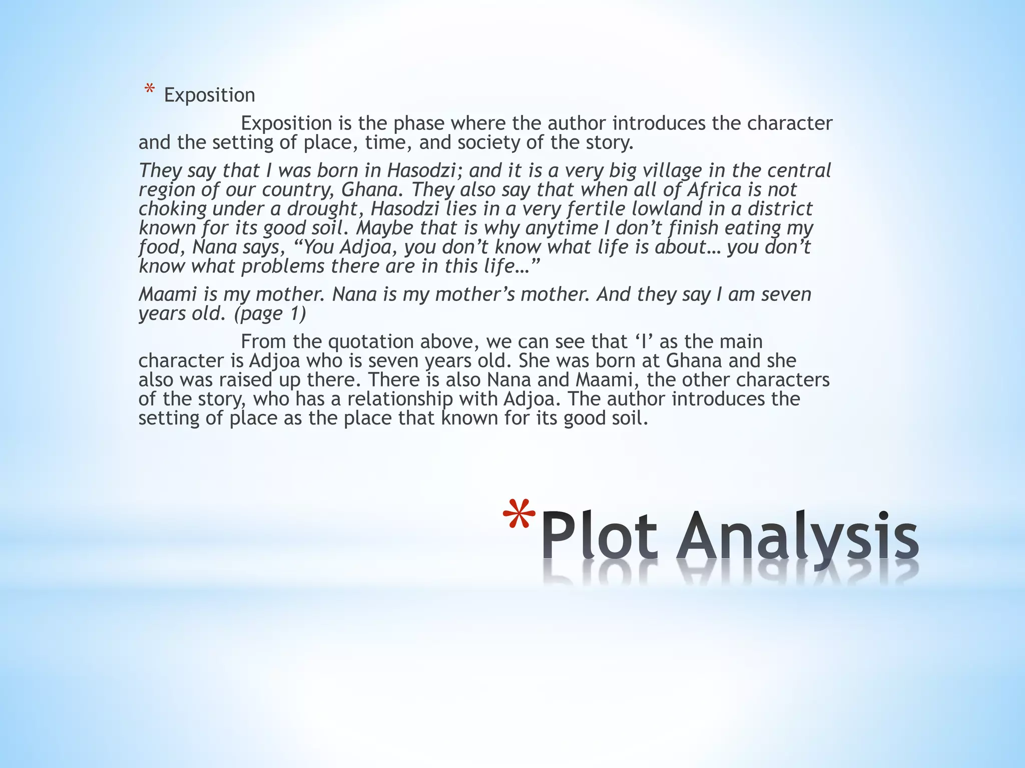 PLOT ANALYSIS IN "THE GIRL WHO CAN" BY AMA ATA AIDOO | PPTX