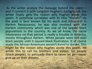 The Importance and Meaning of Dream in Langston Hughes' "Dream (A ...