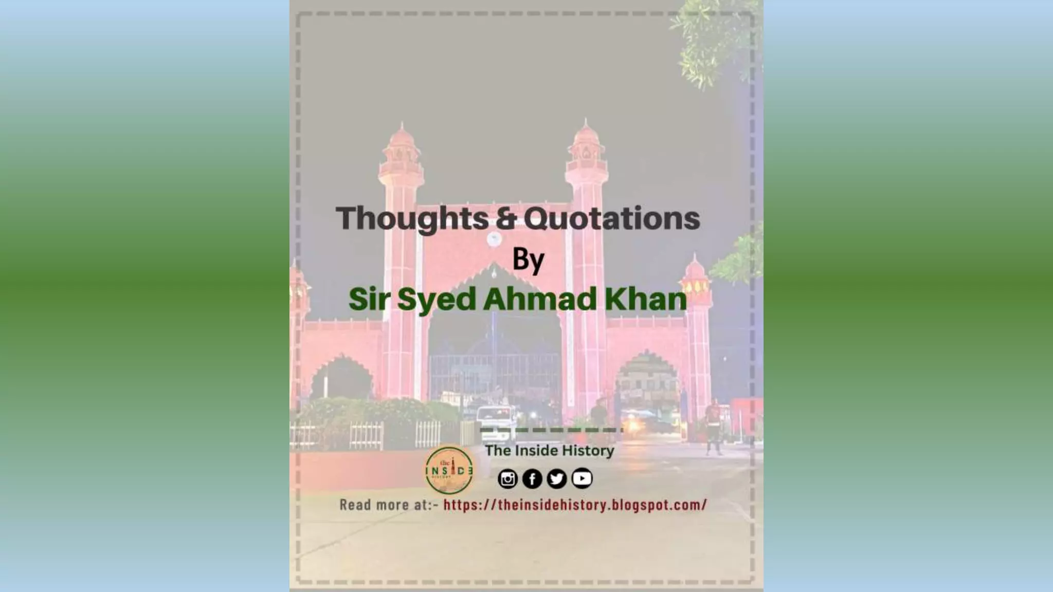 Quotations of Sir Syed Ahmad Khan | PPT