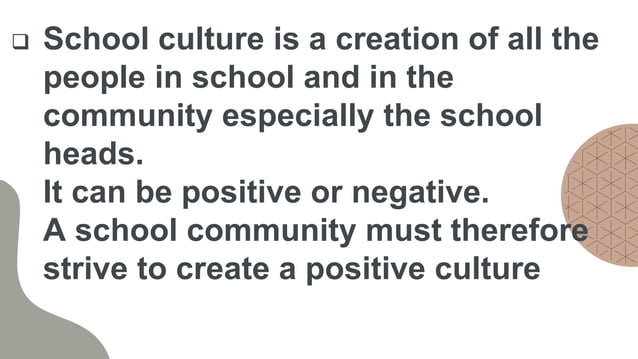 CREATING A POSITIVE SCHOOL CULTURE CHAPTER 10 | PPTX | Education