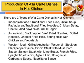 PPT The Production A'la Carte Dishes | PPTX