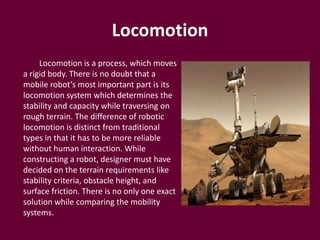 ppt on rocker bogie mechanism | PPTX