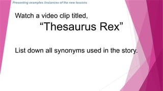 getting meaning through dictionary and thesaurus | PPTX | Internet for ...