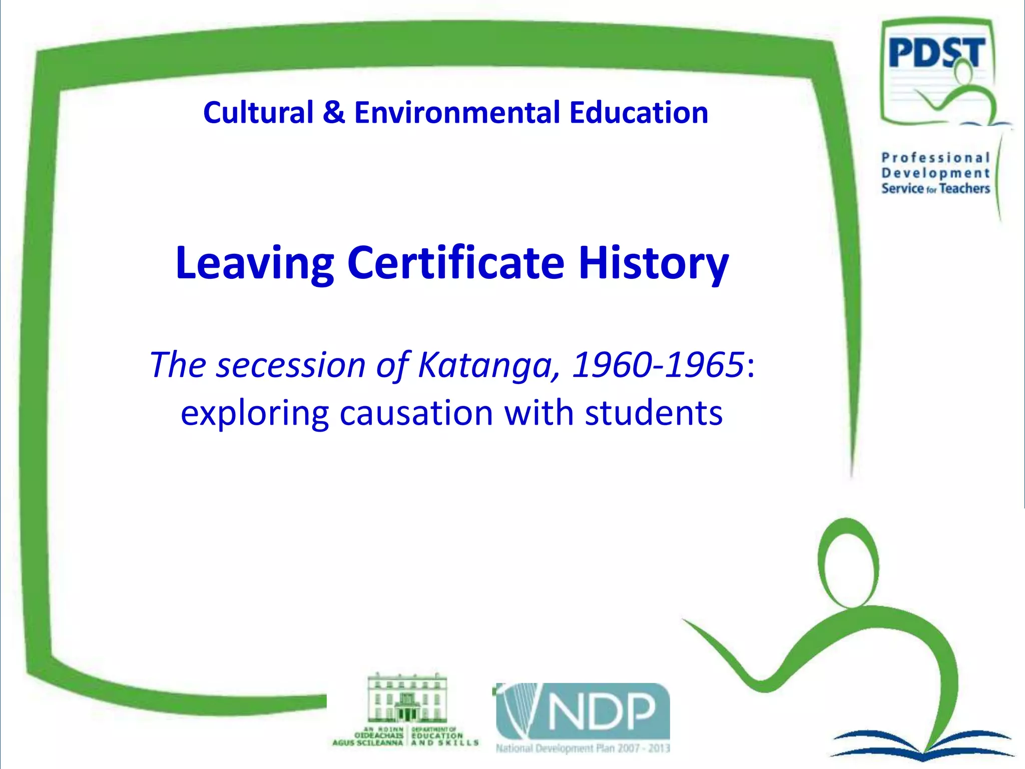 Ppt the secession of katanga, 1960 65 | PPT