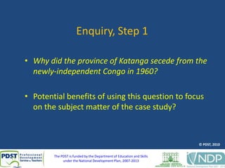 Ppt the secession of katanga, 1960 65 | PPT