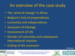 Ppt the secession of katanga, 1960 65 | PPT