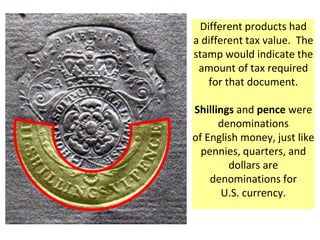 Stamp Act Stamp In Color