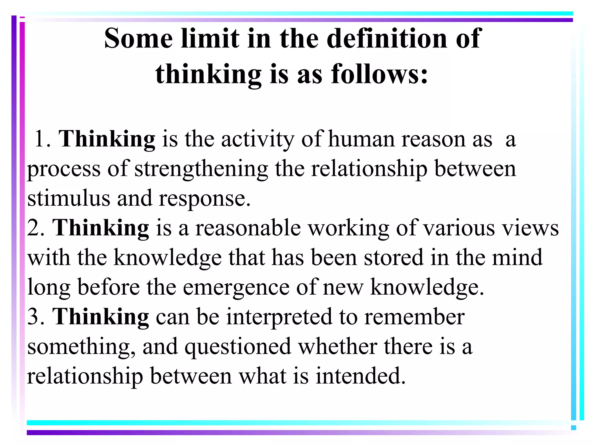 THINKING - PSYCHOLOGY | PPT