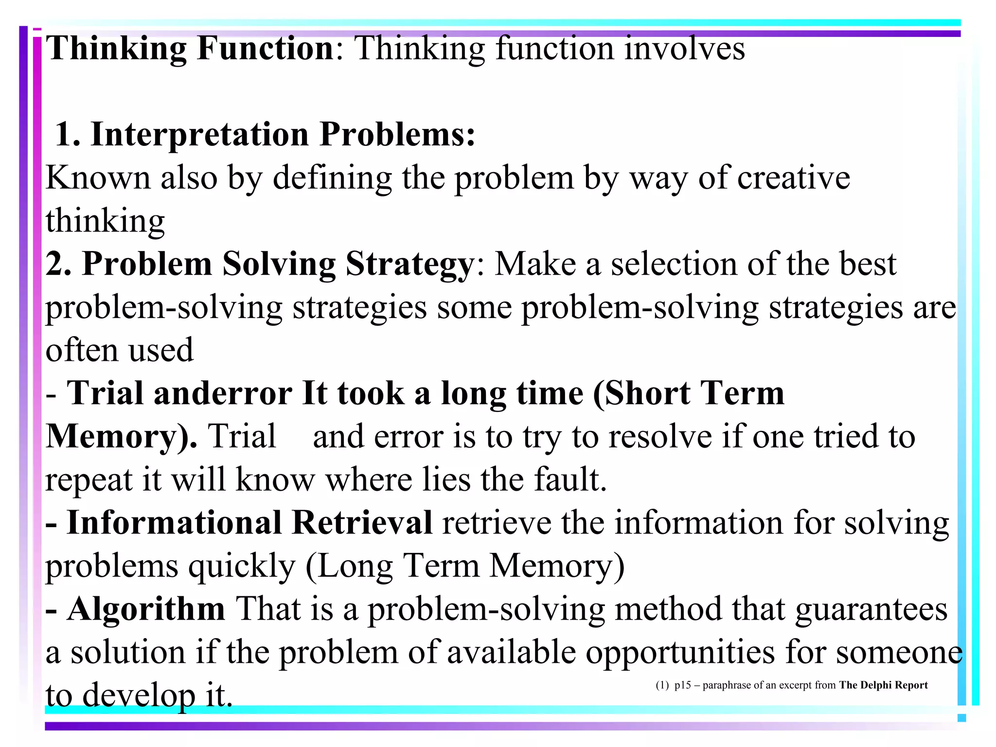 THINKING - PSYCHOLOGY | PPT