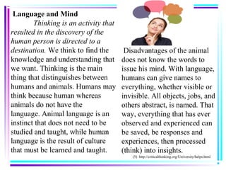 THINKING - PSYCHOLOGY | PPT