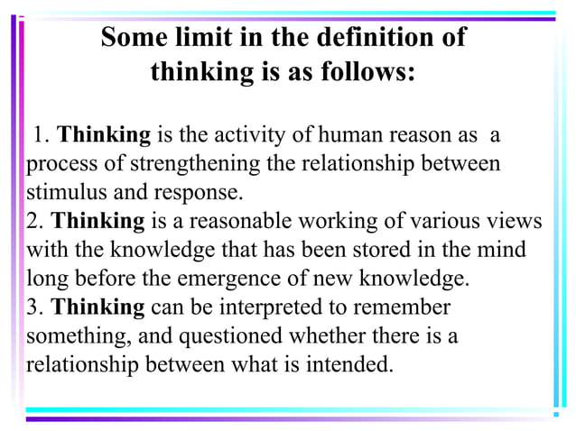 THINKING - PSYCHOLOGY | PPT | Daycare and Pre-School | Parenting