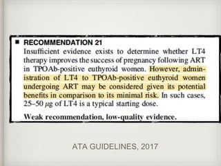 Thyroid and Infertility | PPTX
