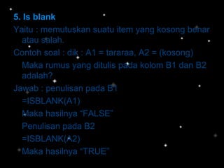Ppt tik RUMUS EXCEL | PPT