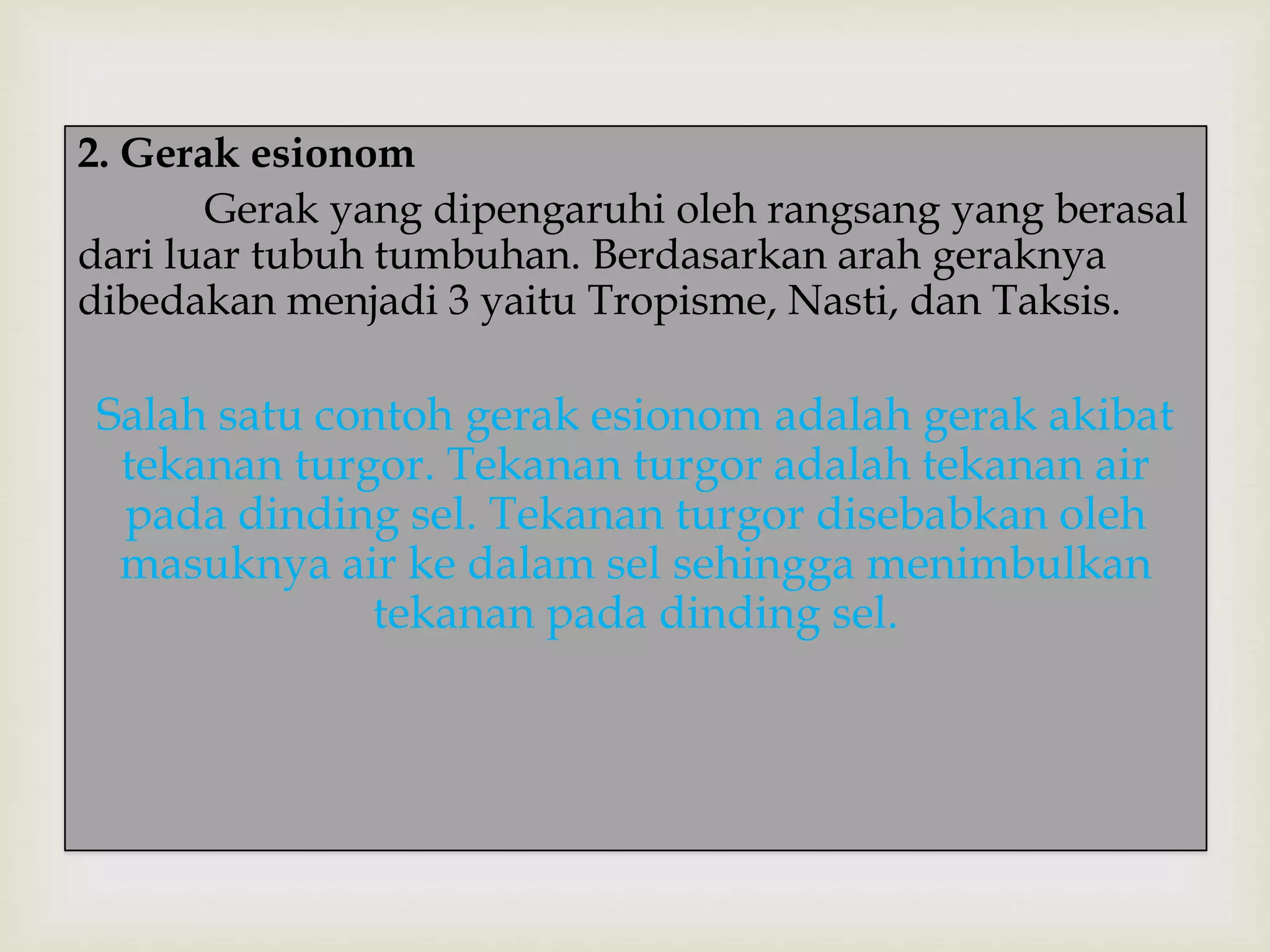 Gerak Pada Tumbuhan Untuk Kelas 8 SMP/MTs | PPTX