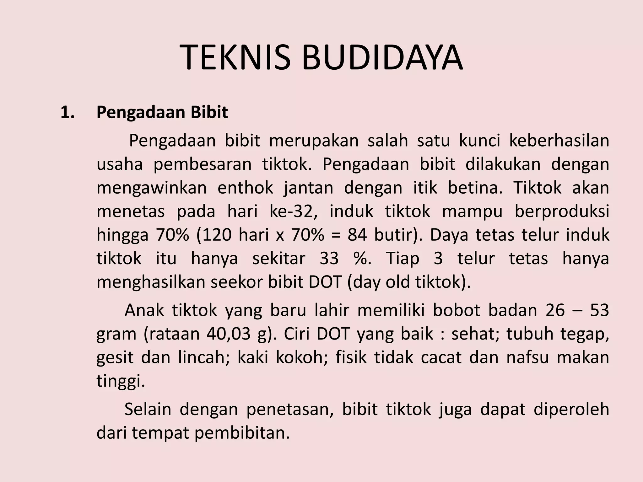 PPT TIK TOK SMA N 2 Klaten Biologi Lingkungan Materi Tik Tok (Itik dan ...