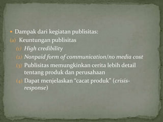 Tindakan dan Komunikasi Public Relations | PPTX