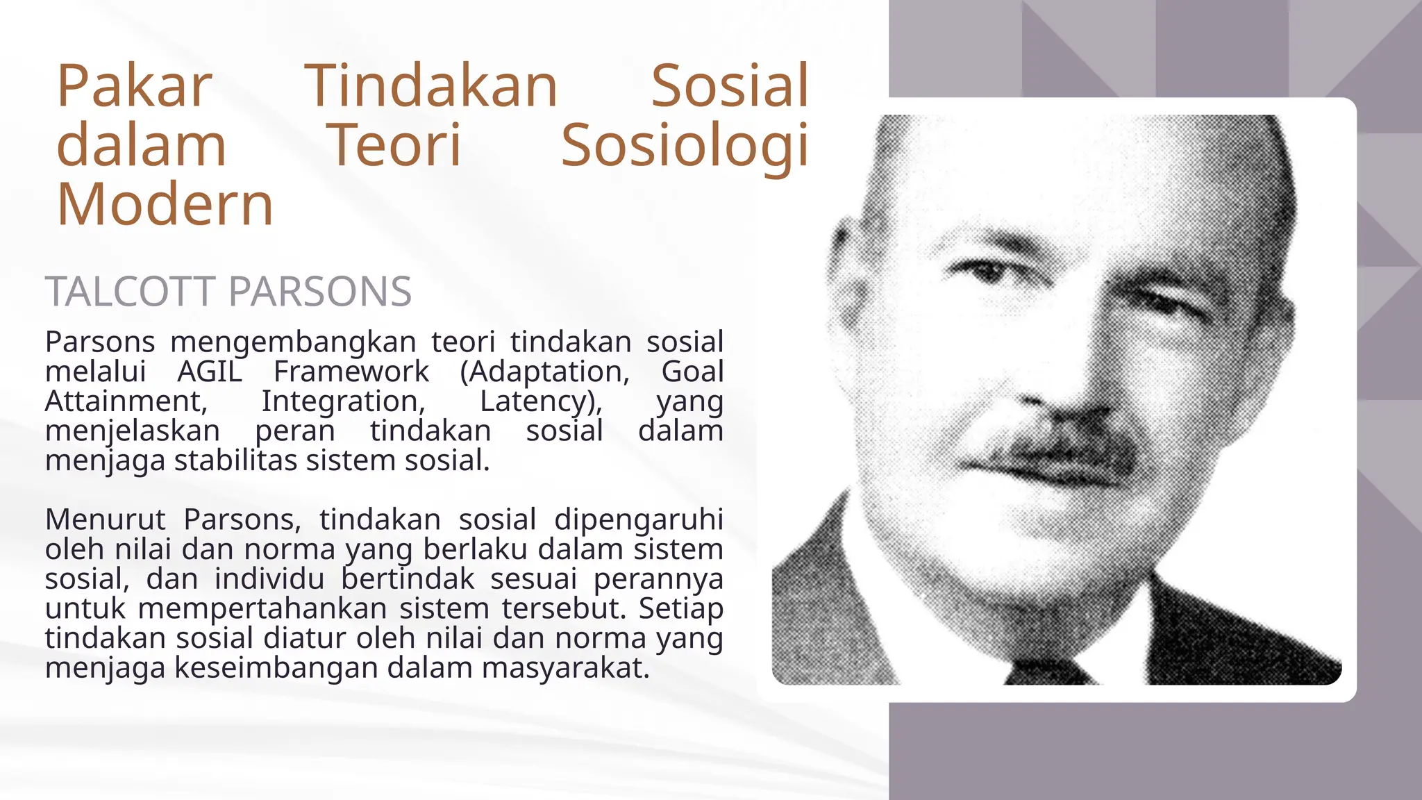 PPT TINDAKAN SOSIAL Teori Klasik dan modern | PPTX