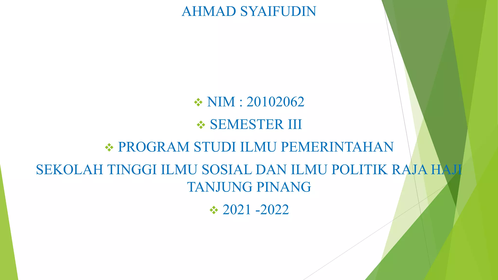 PPT TIP Ahmad Syaifudin | PPTX