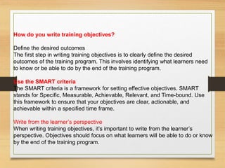 Training Methods and Training Objectives | PPT