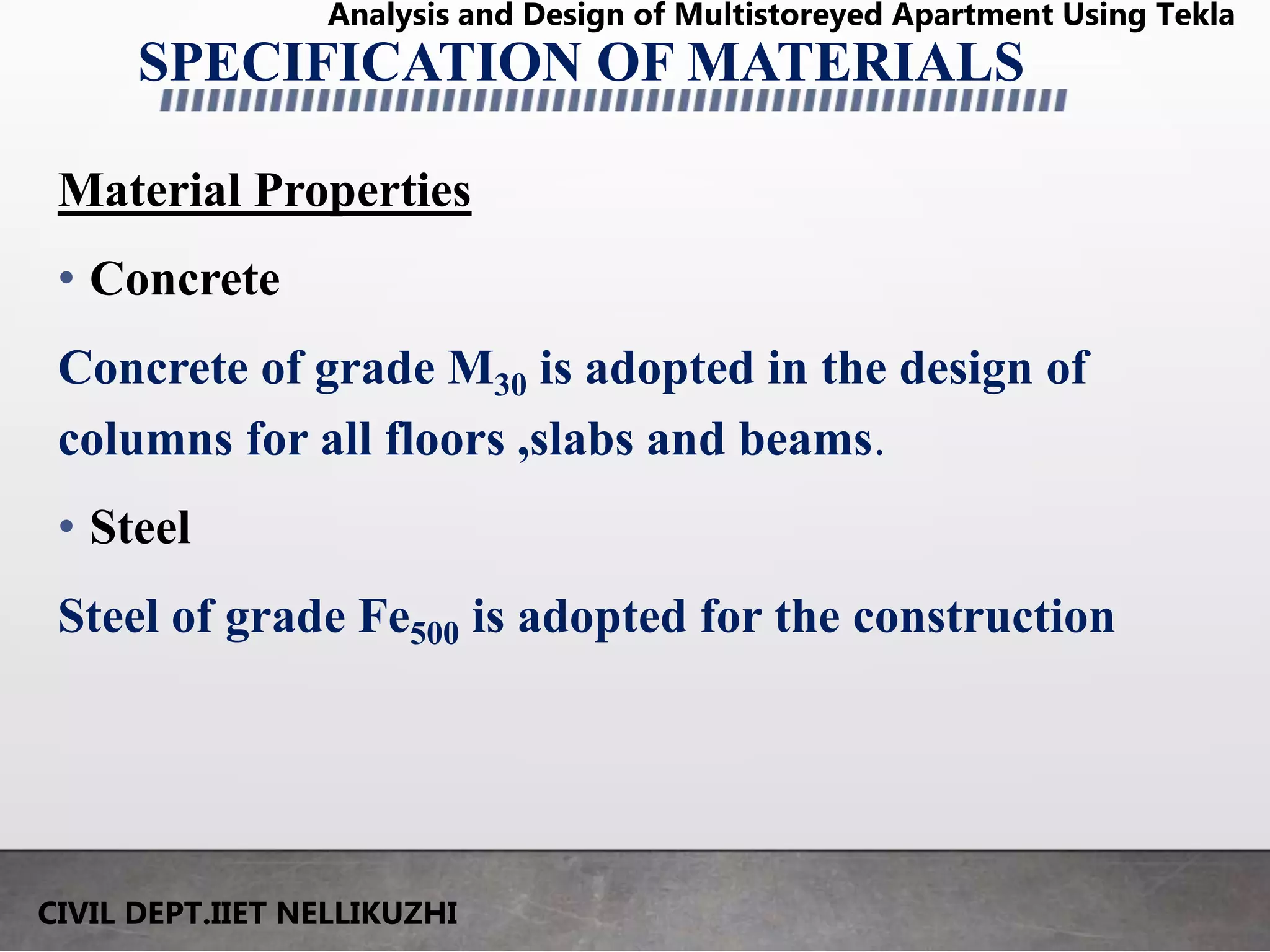 Design of 16 storied apartment using TEKLA STRUCTURAL DESIGNER | PPTX