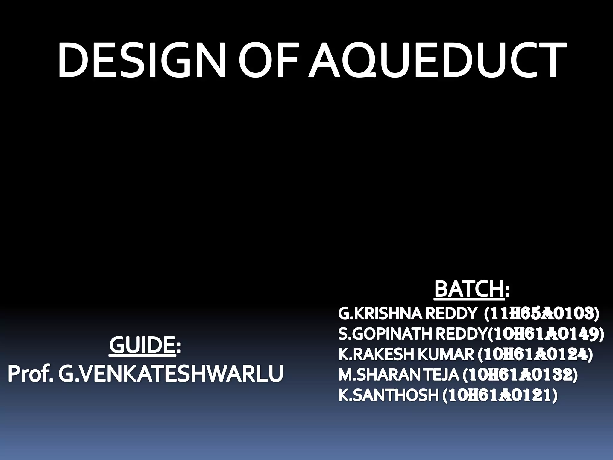 design of aqueduct | PPTX