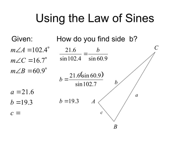 PPT Topic 1-Law of Sines.ppt with formulas | PPT