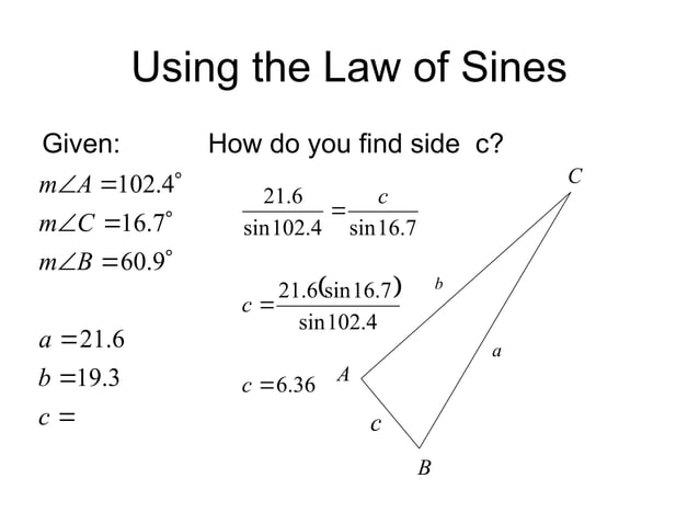 PPT Topic 1-Law of Sines.ppt with formulas | PPT