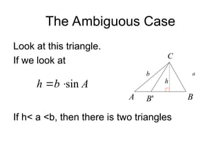 PPT Topic 1-Law of Sines.ppt with formulas | PPT