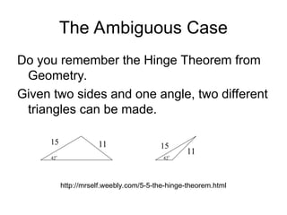 PPT Topic 1-Law of Sines.ppt with formulas | PPT