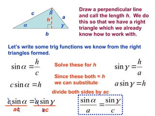 PPT Topic 1-Law of Sines.ppt with formulas | PPT