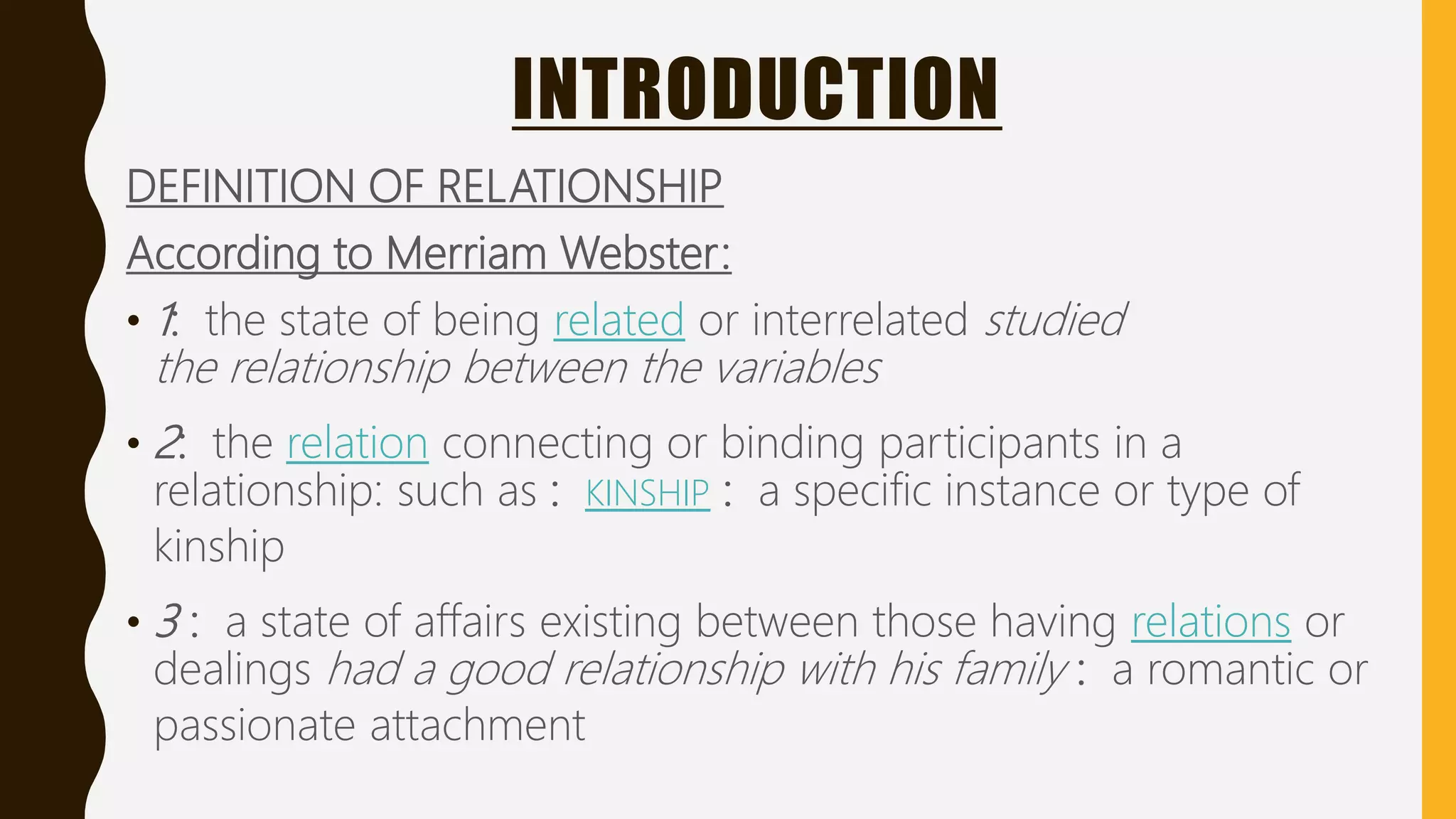 Nature and Role of Relationship | PPTX