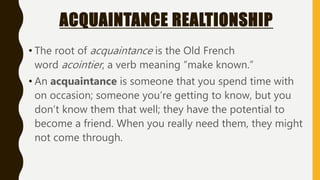 Nature and Role of Relationship | PPTX