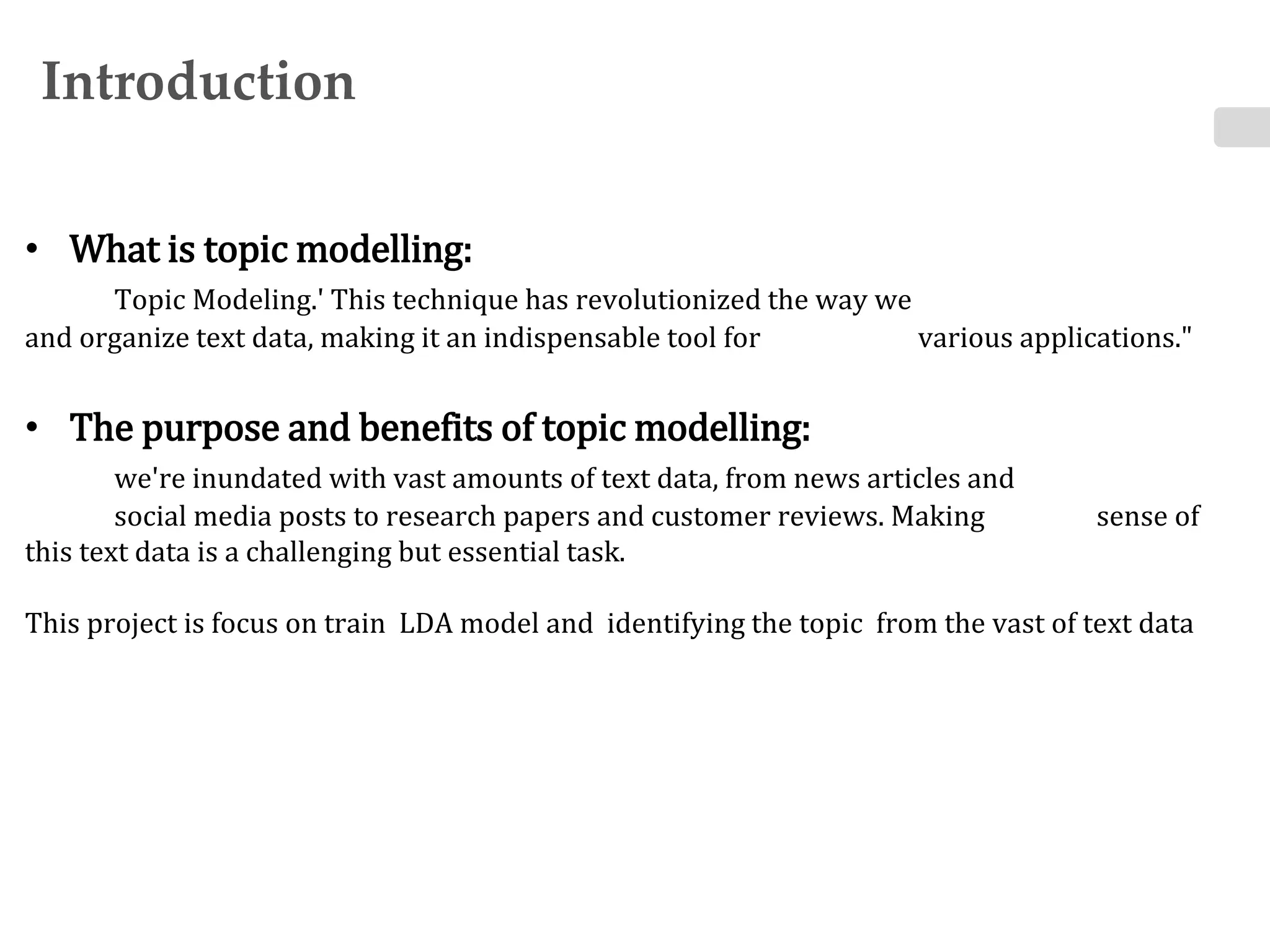 topic modelling through LDA and bertopic model | PPTX