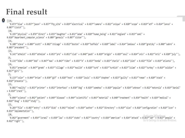 topic modelling through LDA and bertopic model | PPTX