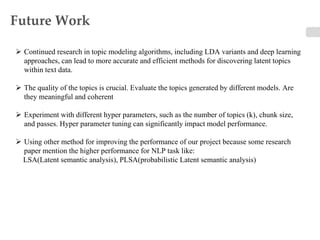 topic modelling through LDA and bertopic model | PPTX
