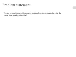 topic modelling through LDA and bertopic model | PPTX
