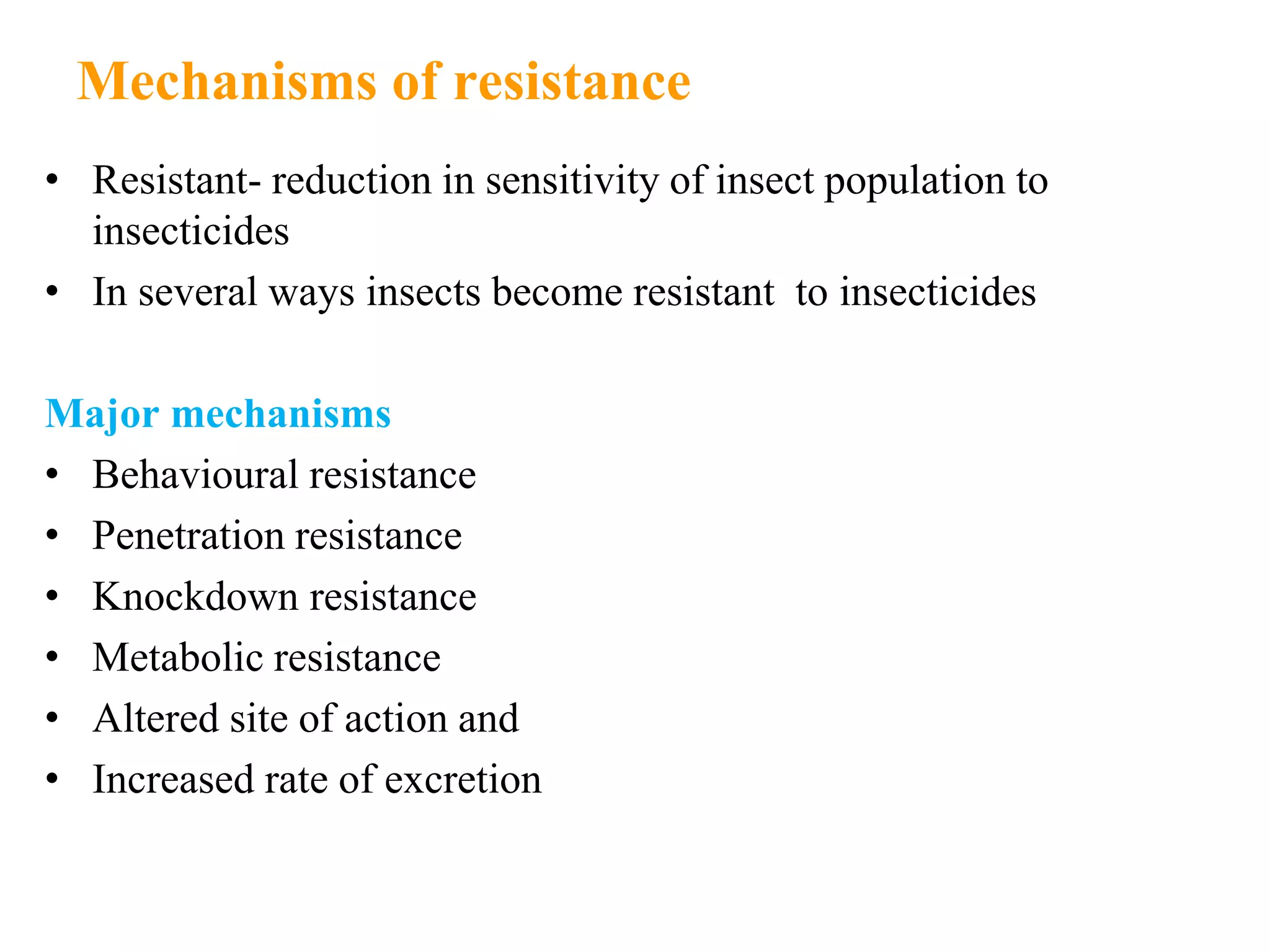 pest resistance to insecticides | PPTX