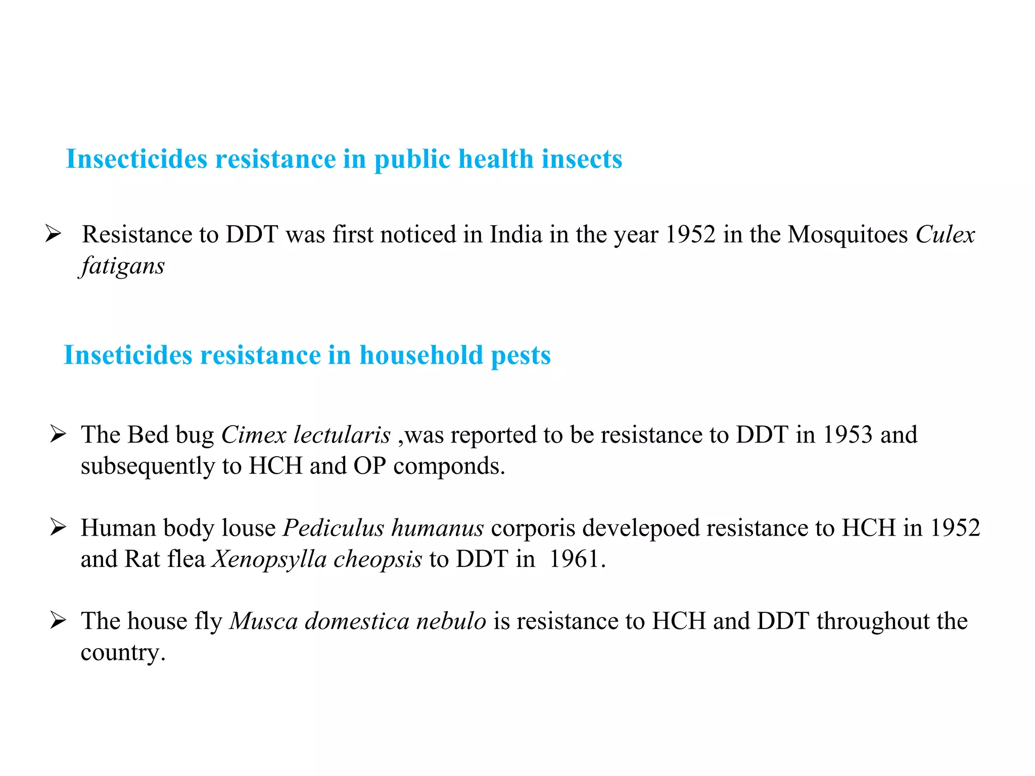 pest resistance to insecticides | PPTX