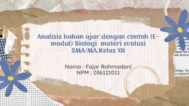 Modul ajar presentasi sub materi evolusi | PPTX