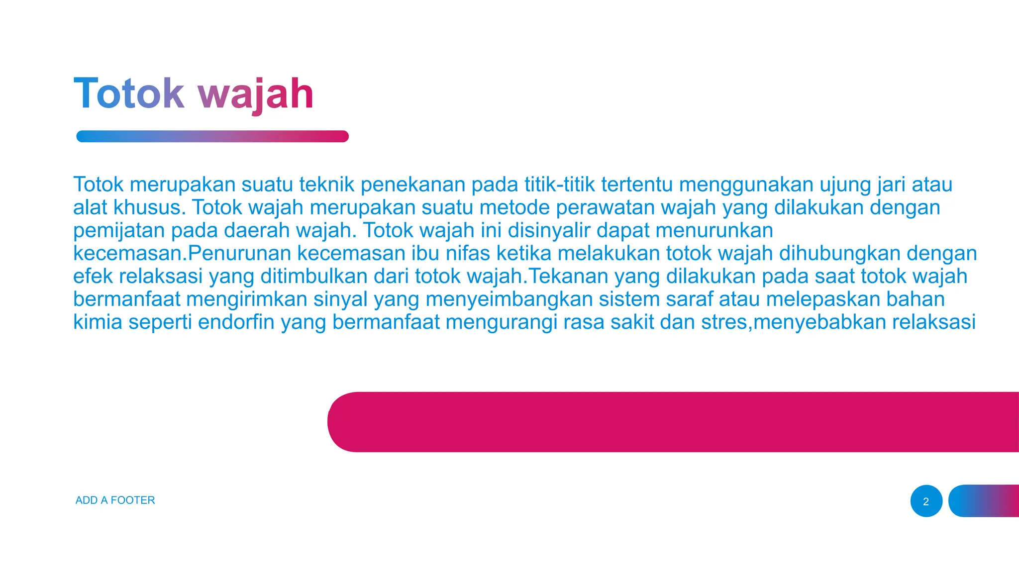 Power point of totok wajah tradisional massage | PPTX